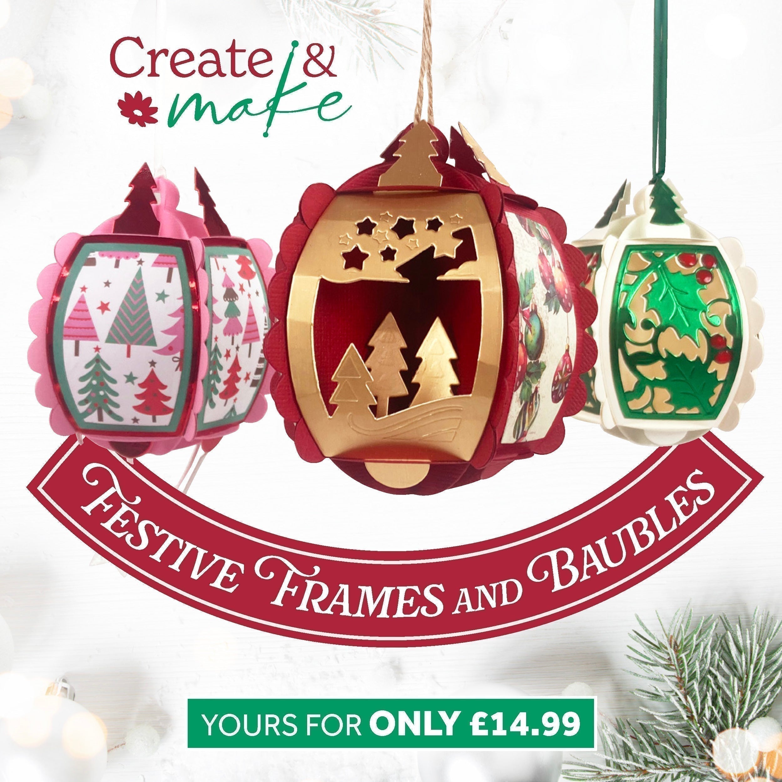 Festive Frames and Baubles Die Set - Create & Make – Tonic Studios