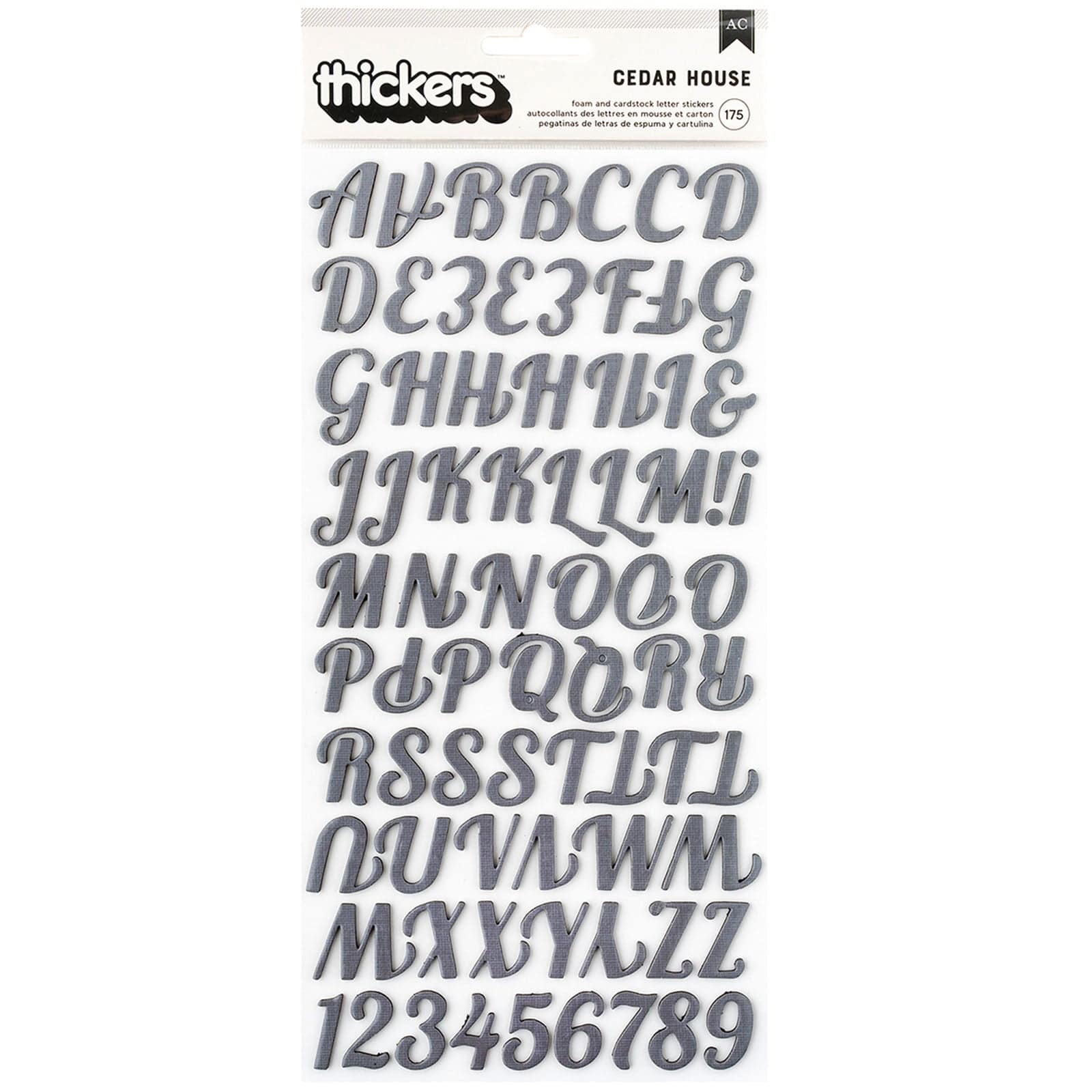 American Crafts Cedar House Thicker Alphabet Stickers - 175 Piece ...