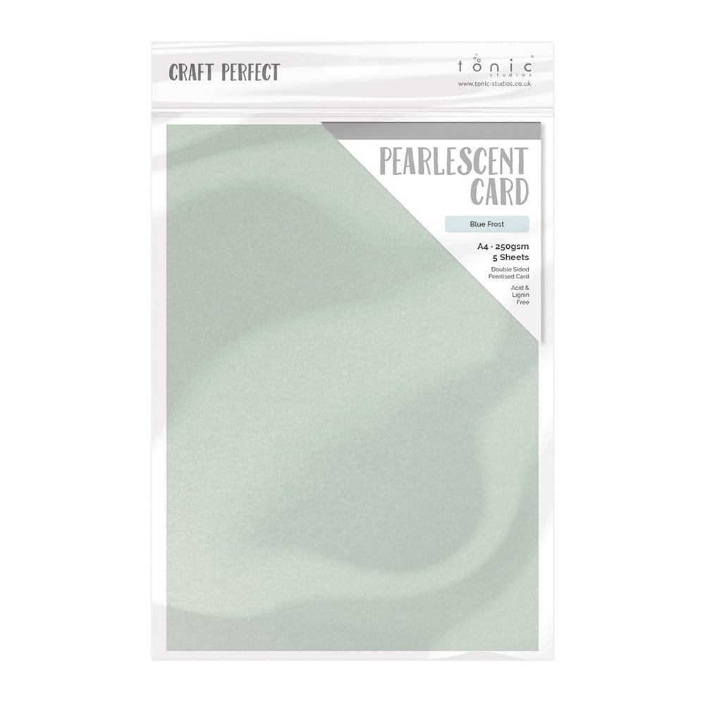 Craft Perfect - Pearlescent Card - Blue Frost - A4 (5/PK) - 9511e ...