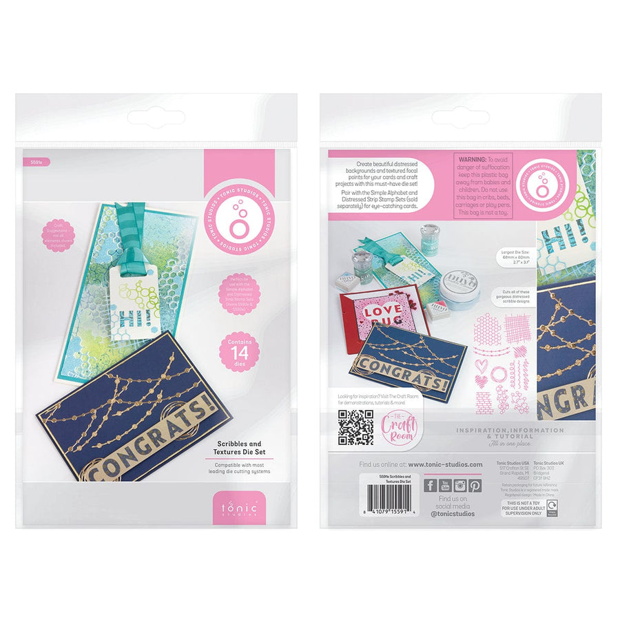 Scribbles and Textures Die Set - 5591e – Tonic Studios