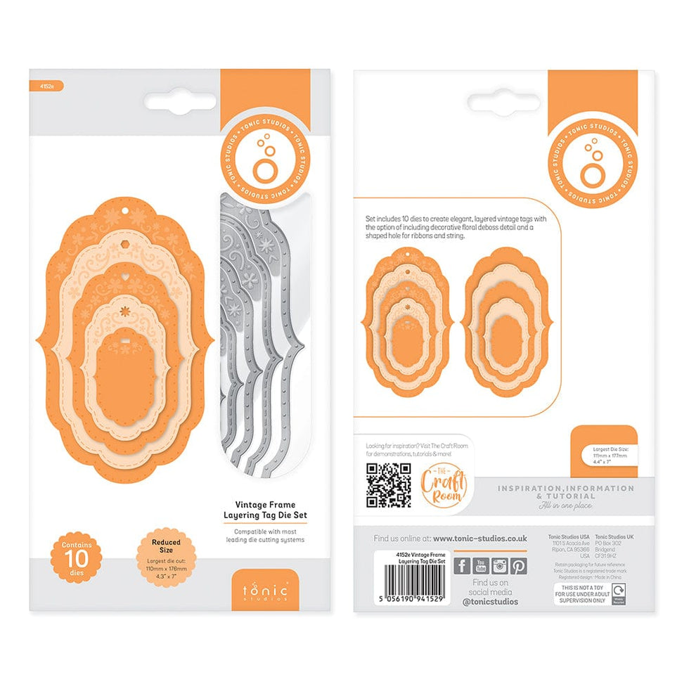 Tonic Studios - Vintage Frame Layering Tag Die Set - 4152E