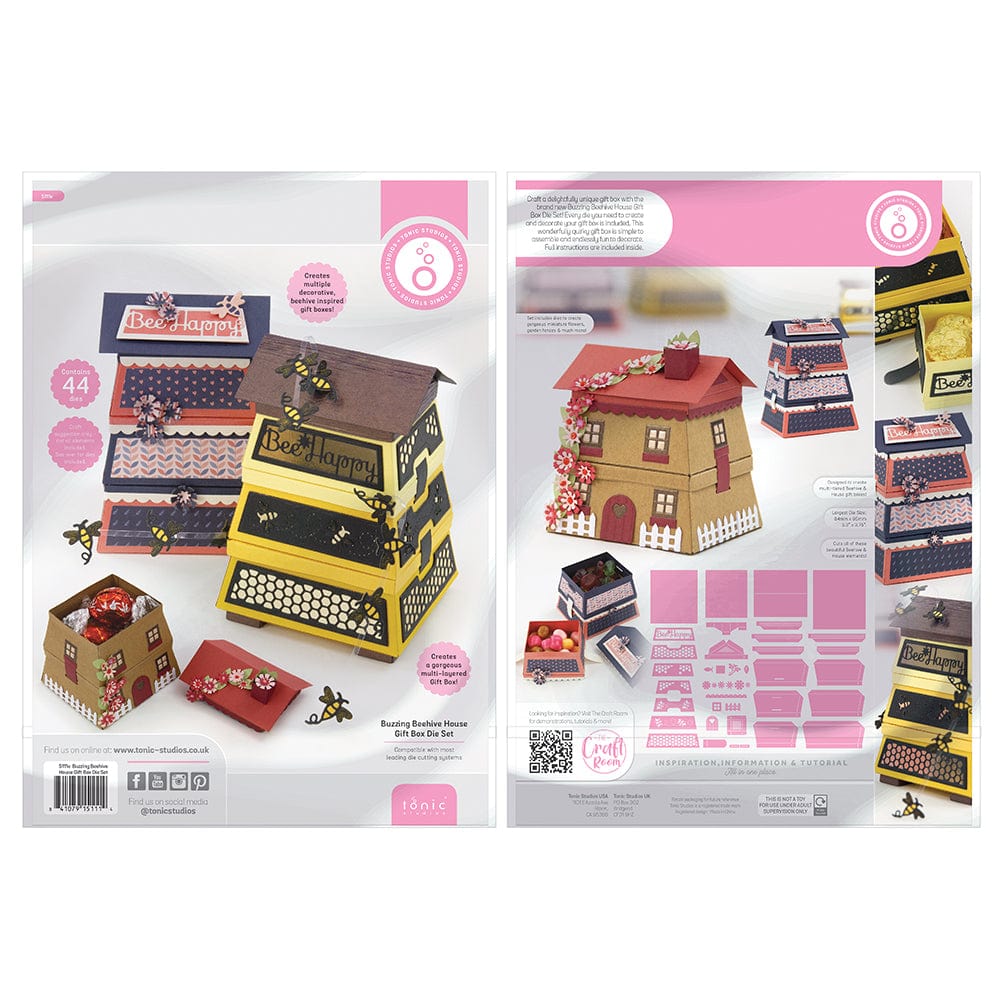 Buzzing Beehive House Gift Box Die Set - 5111e – Tonic Studios