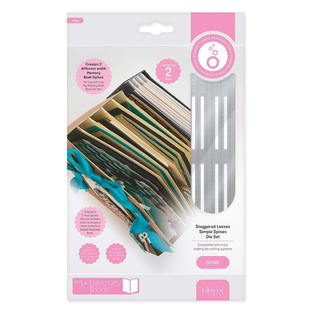 Tonic Studios - My Memory Book - Staggered Leaves Simple Spines Die Se